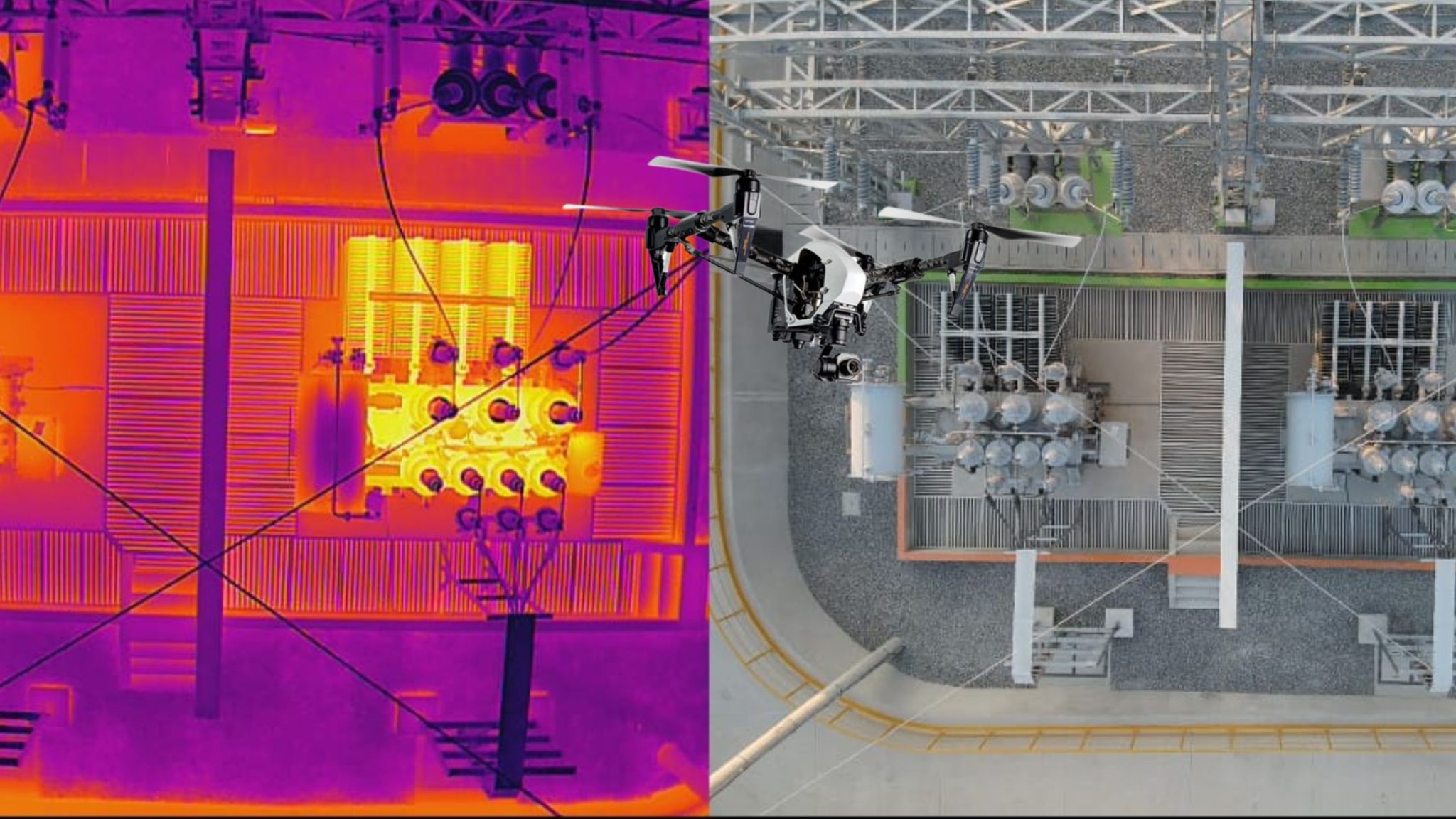 Termografía con drones para líneas de alta y media tensión y subestaciones